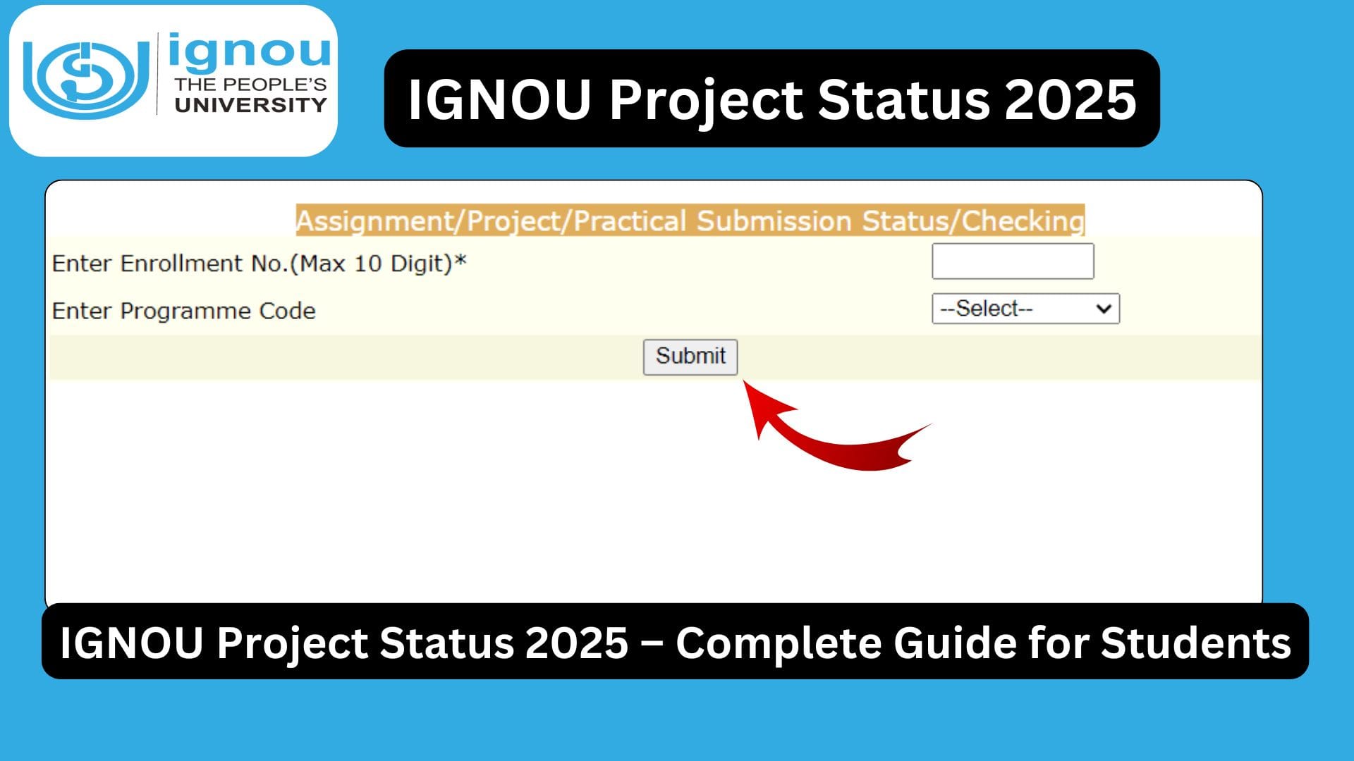 IGNOU Project Status 2025 – Complete Guide for Students
